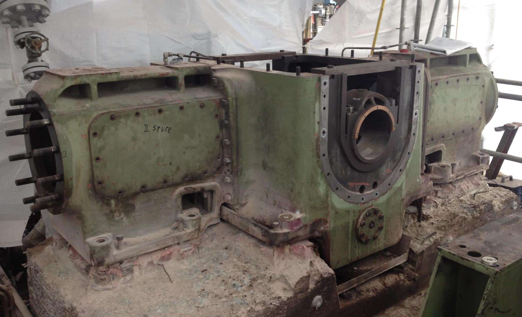 Foundation overhaul Thomassen reciprocating compressor - EMHA